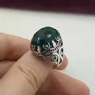 Серебряный Мужской перстень с зеленым камнем Литье ювелирного серебра ...