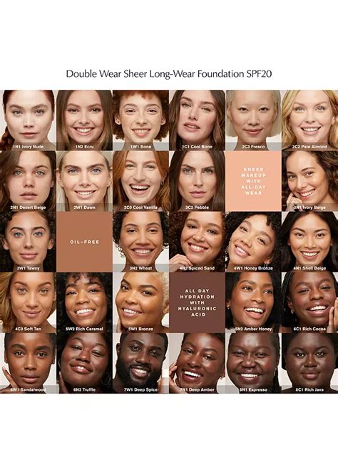 Estée Lauder Double Wear Sheer Long-Wear Makeup SPF 20, 1N2 Ecru at ...