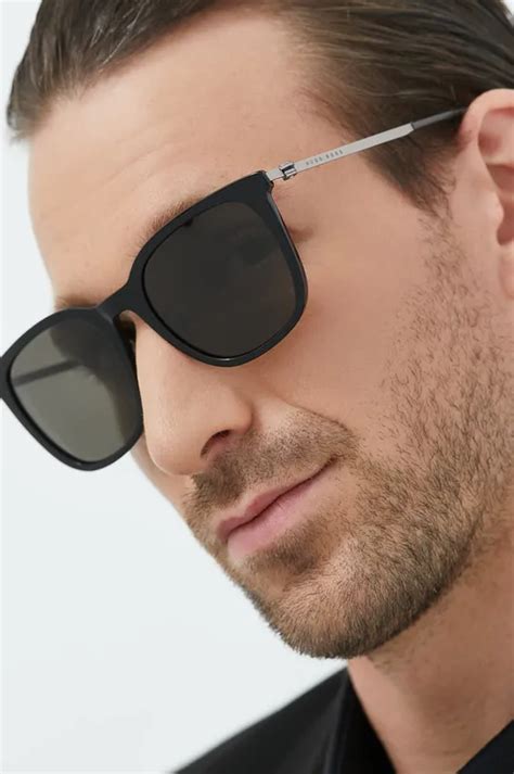 Солнцезащитные очки BOSS мужские цвет чёрный | ANSWEAR.ua