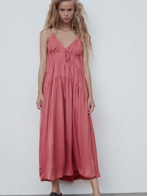 Сарафан Zara XAZ264787LZAD M-L Розовый (DD8000005181195) – в интернет ...
