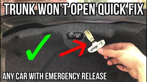 how to open trunk that won't open ( Temporary Fix ) - YouTube