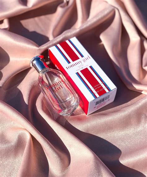 Tommy Girl Perfume Bottle on Pink Cloth
