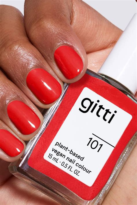 gitti no. 101 fiery red - plant-based nail polish » Shop at gitti