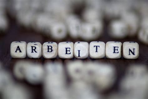 ARBEITEN Word with Blocks.job Business Leadership Dice Concept Stock ...